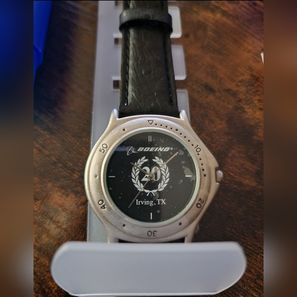 Boeing Co | Wearables | Boeing Co Black And Silver Vintage Watch | Poshmark